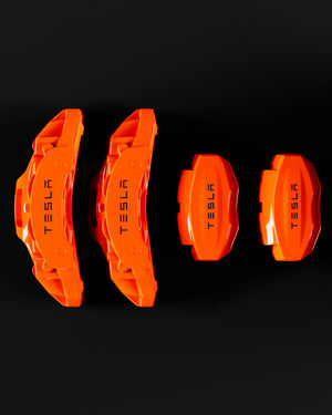Custom Brake Caliper Covers for Tesla Cybertruck in Orange Color – Set